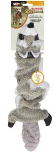 ethical pet spot bungee skinneeez | stuffingless plush animal toy for dogs | interactive dog toys | raccoon | expands 36" long