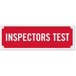 smartsign - se-5022-ere-ref-2x6 "inspectors test" tag | 2" x 6" 3m engineer grade reflective 2" x 6" 3m eg reflective aluminum