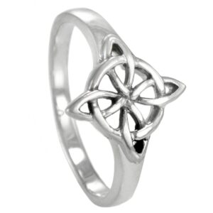 sterling silver celtic quaternary wiccan witches knot ring size 8