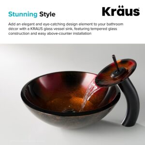 Kraus GV-680-19mm Mercury Glass Vessel Bathroom Sink