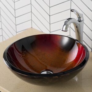 Kraus GV-680-19mm Mercury Glass Vessel Bathroom Sink