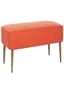 safavieh mercer collection clara retro orange wool bench