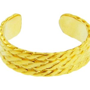 Yellow Gold Bold Milgrain Toe Ring (10K Gold)