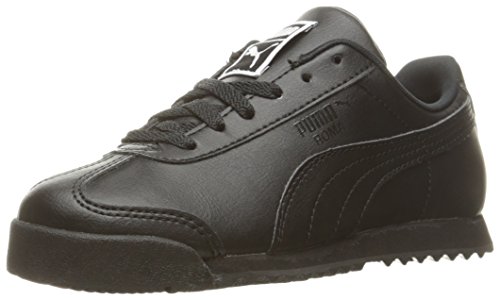 PUMA Roma Basic JR Sneaker (Little Kid/Big Kid) , Black/Black, 6 M US Big Kid