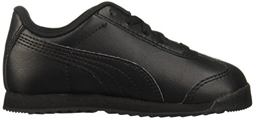 PUMA unisex child Roma Basic Sneaker, Black/Black, 7 Toddler US