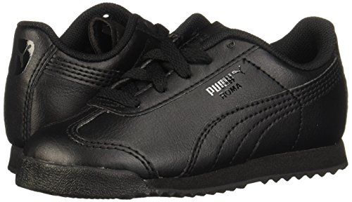 PUMA unisex child Roma Basic Sneaker, Black/Black, 7 Toddler US