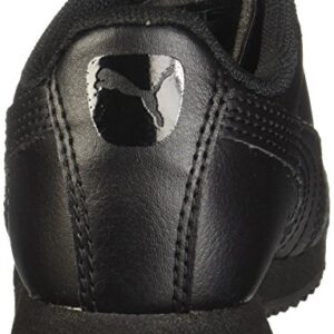 PUMA unisex child Roma Basic Sneaker, Black/Black, 7 Toddler US