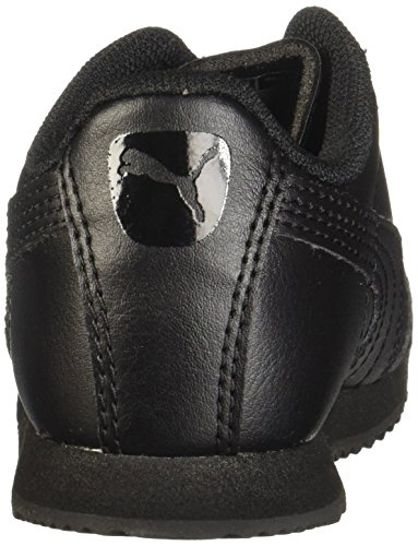 PUMA unisex child Roma Basic Sneaker, Black/Black, 7 Toddler US