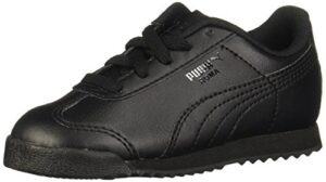 puma roma basic kids sneaker (toddler/little kid/big kid) , black/black, 6 m us toddler