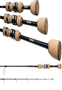 daiwa presso 6'6" ultralight fast action travel spinning rod, 2-piece - pso662ulfs,black