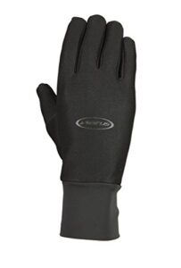 seirus innovation men's hyperlite all weather polartec glove with sound touch technology, black, large