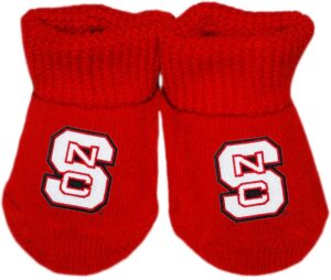 north carolina state university newborn baby bootie sock