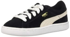 puma suede junior sneaker (little kid/big kid) , black/white, 7 m us big kid