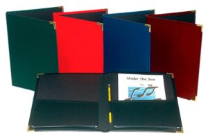 marlo plastics choral rehearsal folder 9" x 12" with gusset pockets black