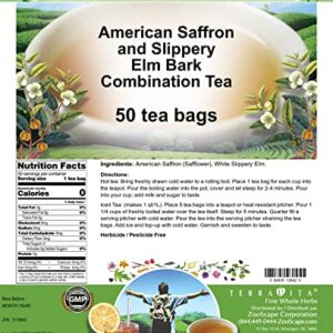 American Saffron and Slippery Elm Bark Combination Tea (50 tea bags, ZIN: 513642)