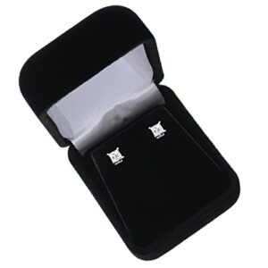 PARIKHS Princess Cut Diamond Stud in 14K White Gold (0.30 ctw, I3 clarity)