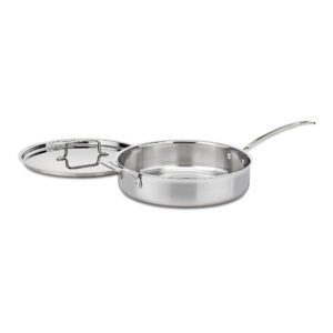 cuisinart mcp33-30hn multiclad pro triple ply 5.5-quart saute skillet, sauté pan w/helper & cover