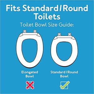 Carex Round Hinged Raised Toilet Seat, Adds 3.5 Inches of Height to Toilet, 300 Pound Weight Capacity, Toilet Seat Riser, Elevated Toilet Seat And Handicap Toilet Seat, Round or Standard