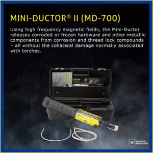 Induction Innovations - The Original Mini-Ductor II (MD-700) - Handheld Induction Heater with 3 Basic Coils, Rugged Carrier Case & Operations Manual to Safely Remove Nuts, Bolts, Bearings, & More