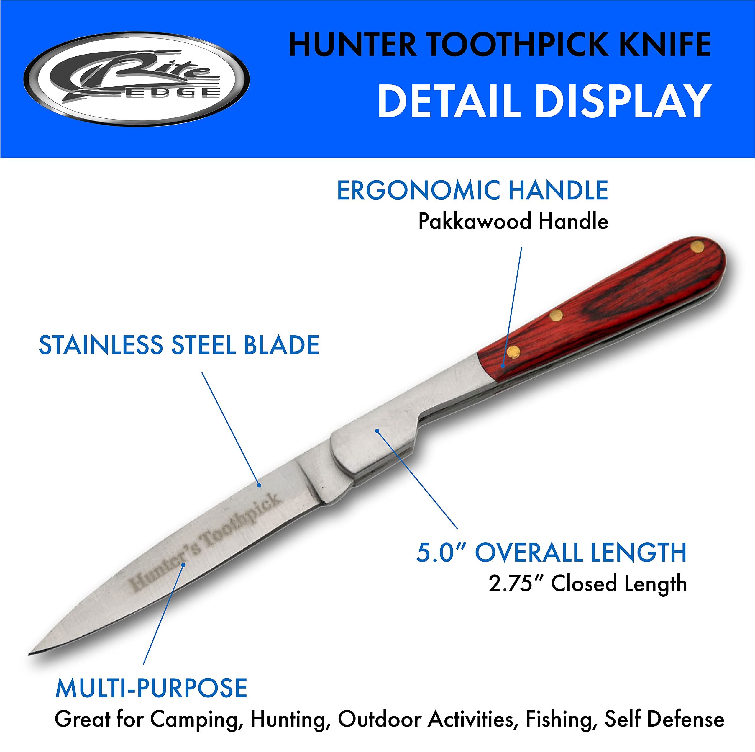 Szco Supplies 212071-HT Hunter's Toothpick Knife