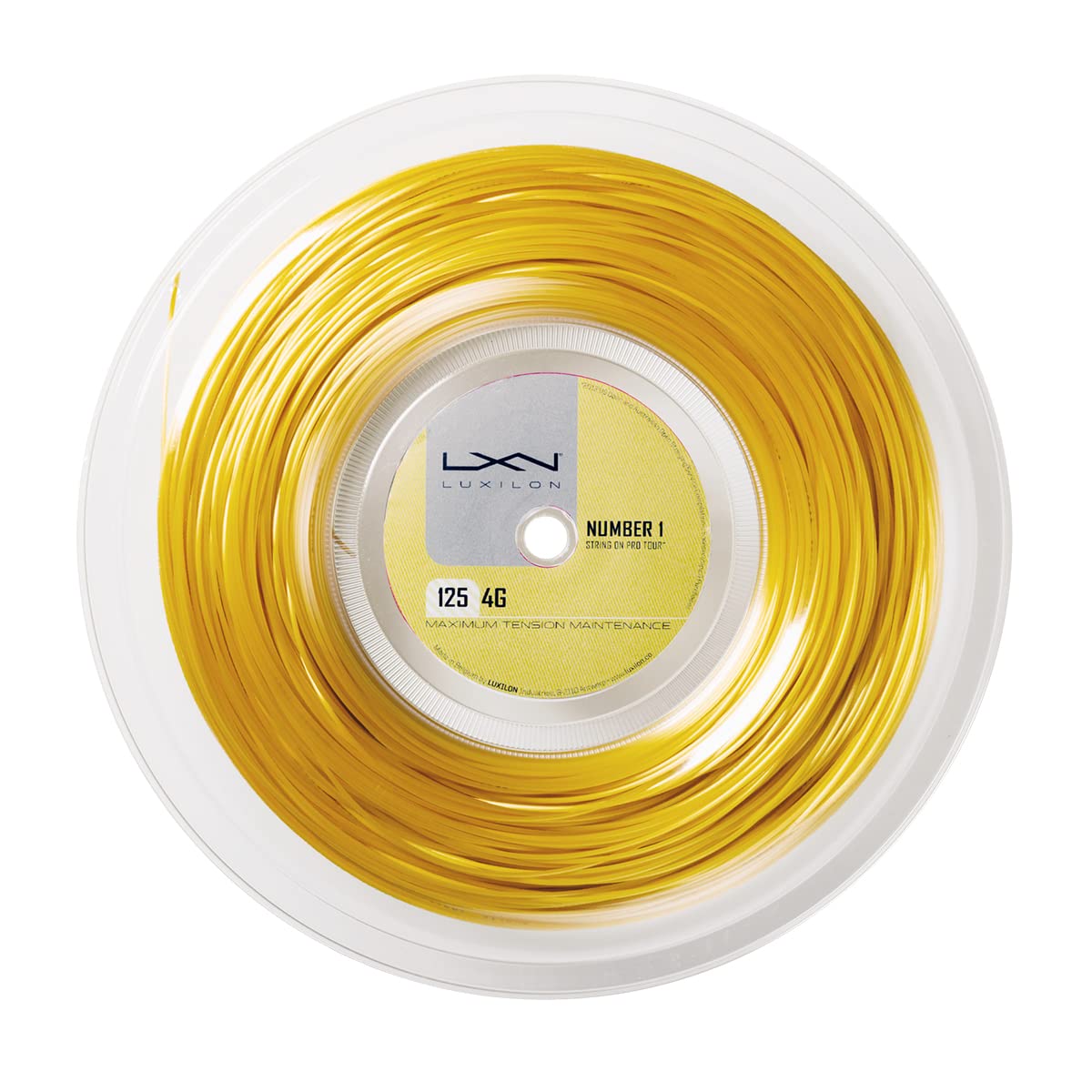 Luxilon 4G 125 Tennis String - 200m Reel, Gold, 1.25mm