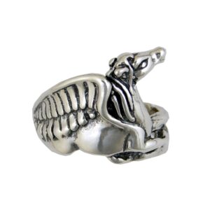 sterling silver pegasus ring size 8