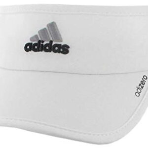 adidas Women's Adizero II Visor, White/Black/Platinum, One Size