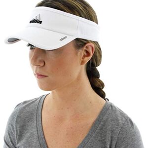 adidas Women's Adizero II Visor, White/Black/Platinum, One Size