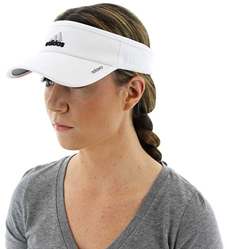 adidas Women's Adizero II Visor, White/Black/Platinum, One Size