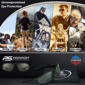 proSPORT Bifocal Sunglasses for Men Women +2.00 Safety Readers Sport Dark Black…