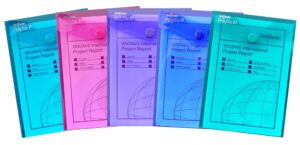 snopake a7 polyfile p portrait popper wallet with press stud closure [pack of 5] electra assorted [13300]