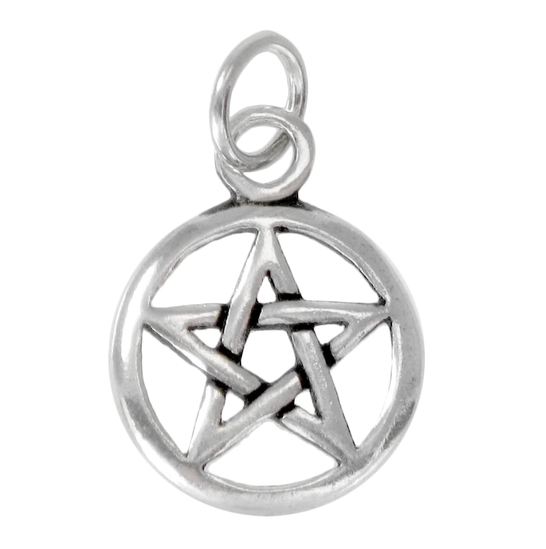 Moonlight Mysteries Sterling Silver Tiny Open Pentacle Pentagram Charm