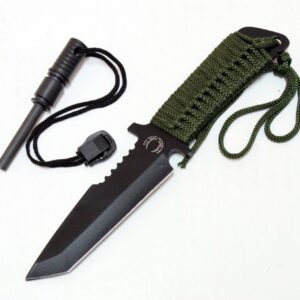 Lastworld 7" Hunting Knife with Fire Starter Carbon Steel Blade