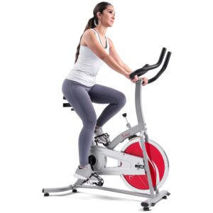 sunny health & fitness indoor cycling exercise bike with lcd monitor - sf-1203