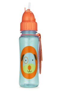 skip hop toddler sippy cup with straw, zoo straw bottle, dog