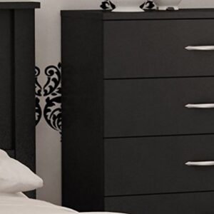 South Shore Step One 4-Piece Bedroom Set Pure Black, Contemporary