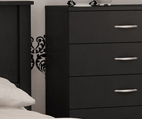 South Shore Step One 4-Piece Bedroom Set Pure Black, Contemporary