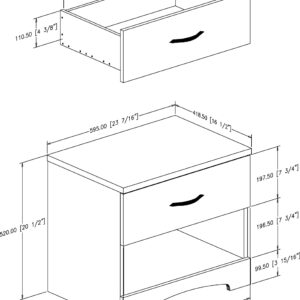 South Shore Step One 4-Piece Bedroom Set Pure Black, Contemporary