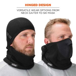 Ergodyne Mens Face Mask - 2-pc Fleece Neoprene Balaclava, Black