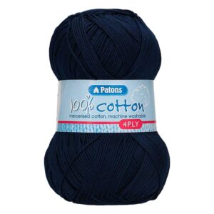 patons 100% cotton 4 ply - navy (1124)