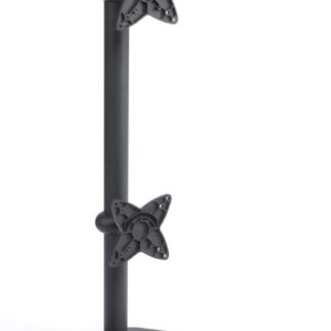 Dual Monitor Desk Stand for (2) 13” to 27” Screens, Countertop Display for Flat Screen Monitors, VESA 100x100, Steel (Black)