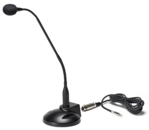 sound tech gn-3 18 inch professional uni-direction noise canceling gooseneck microphone with 10 ft cord and 3.5mm stereo plug