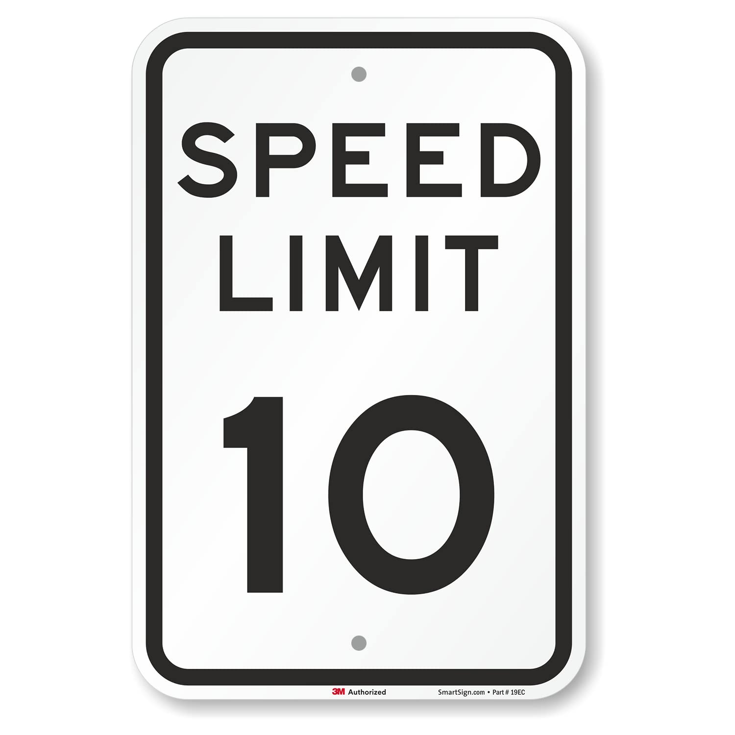 SmartSign-K-2081-EG "Speed Limit 10 MPH" Sign | 12" x 18" 3M Engineer Grade Reflective Aluminum