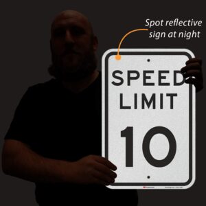 SmartSign-K-2081-EG "Speed Limit 10 MPH" Sign | 12" x 18" 3M Engineer Grade Reflective Aluminum