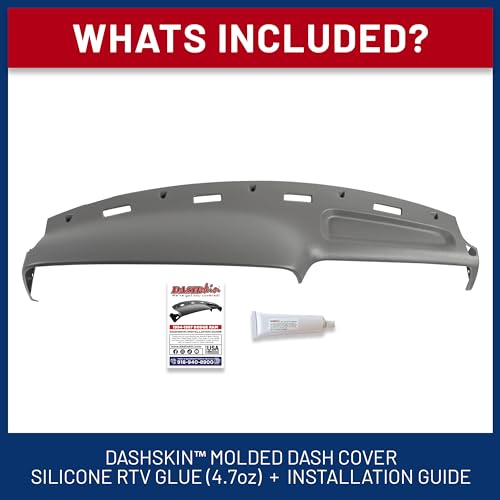 DashSkin USA (NOT Made in China!) Molded Dash Cover Compatible with 94-97 Dodge Ram 1500/2500/3500 in Medium Quartz - Easy Cracked Dashboard Fix - Made in America