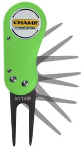 proactive sports flix divot repair tool lime green from champ