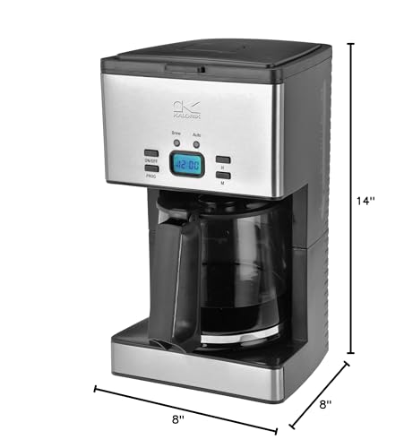 Kalorik Programmable Stainless Steel Coffee Maker, 12-Cup