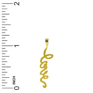 Charm America - Gold Vertical Love Charm - 10 Karat Solid Gold