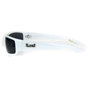 Locs White Gangster Cholo Narrow Rectangular Sunglasses