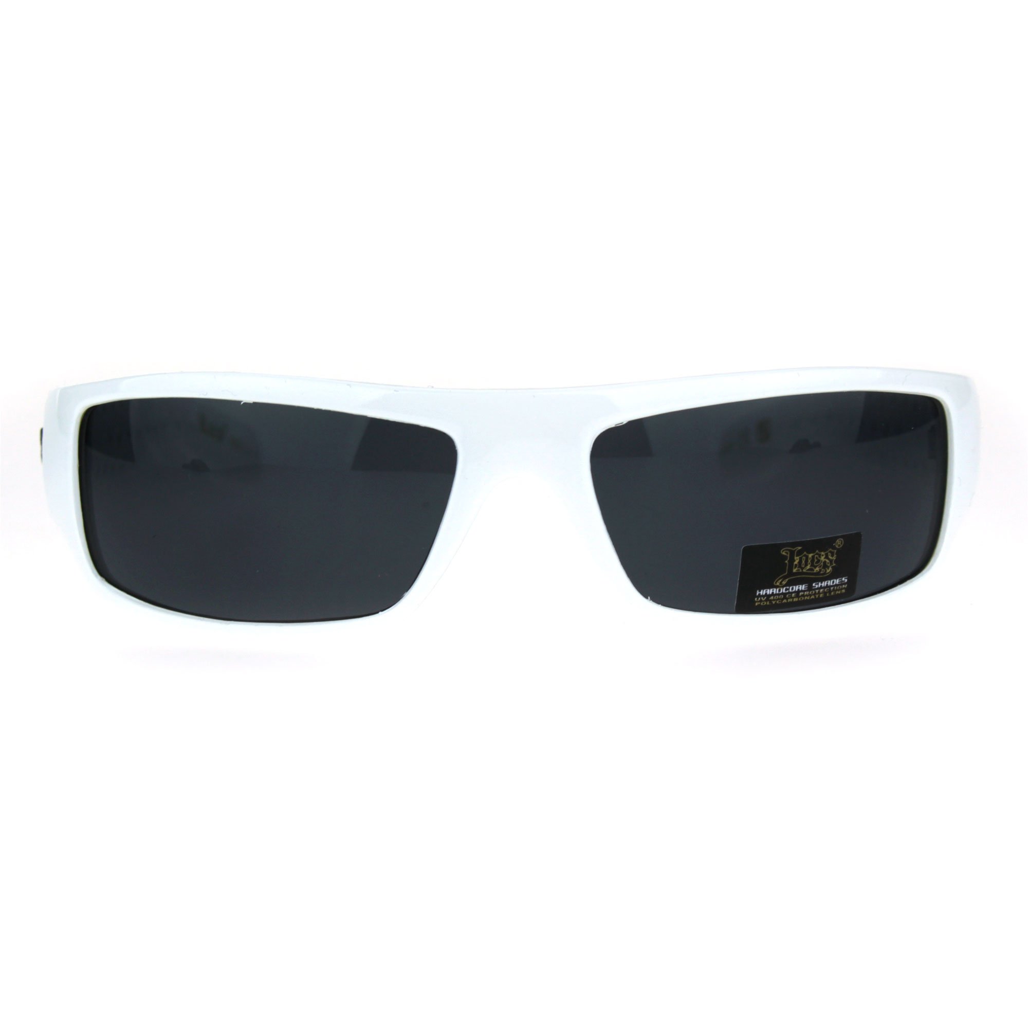 Locs White Gangster Cholo Narrow Rectangular Sunglasses